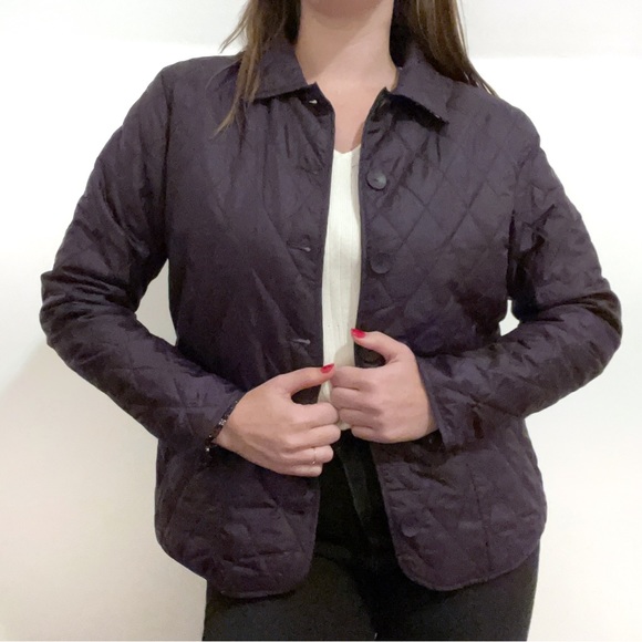 Lady Hagen | Jackets & Coats | Dark Purple Lightweight Quilted Boxy ...